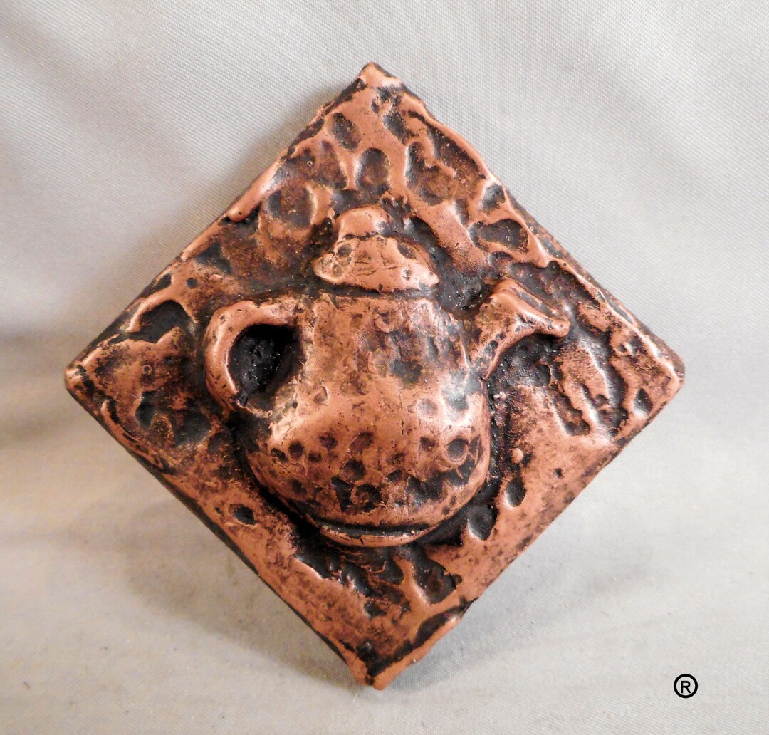 Copper Teapot Decorative Tile Dots (set of 3) - Etsy