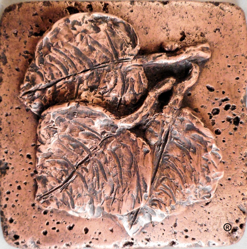 Copper 4x4 Leaf 3 falling Leaves Collection by - Etsy