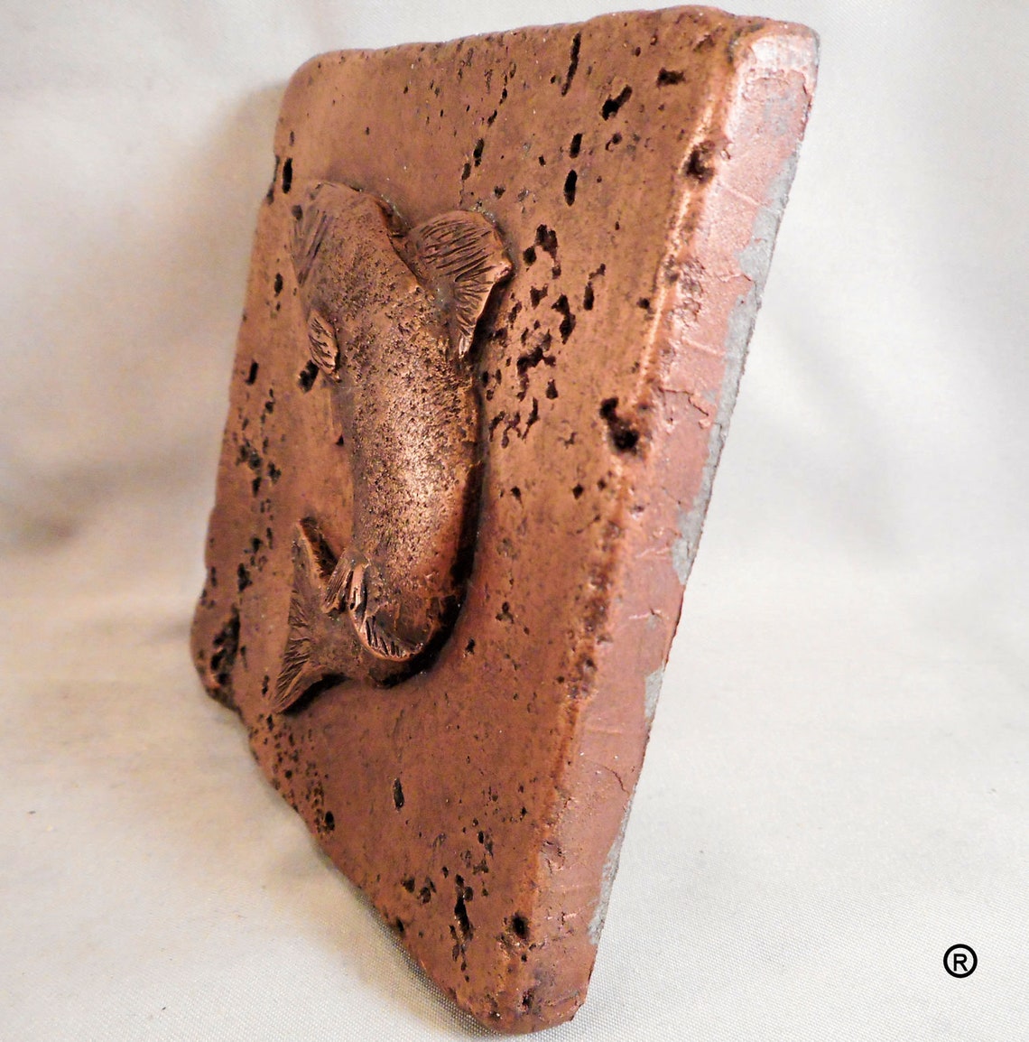 Copper Trout 4x4 Decorative Metal Tile | Etsy