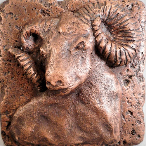 Copper Wildlife elk 4x4 Decorative Wall Tile by | Etsy