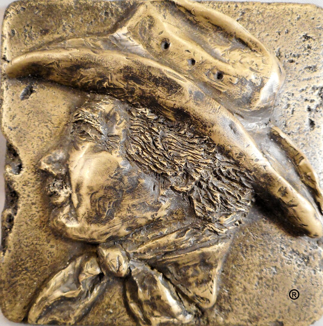 Western Brass (cowboy) 4"x4" Decorative Metal Wall Tile - Etsy
