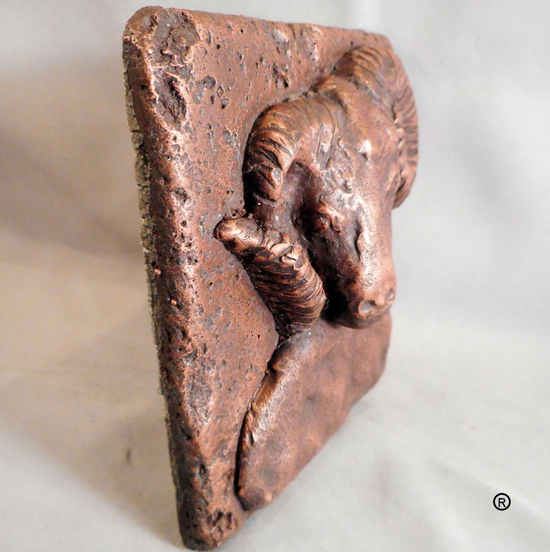 Copper Wildlife (ram) 4"x4" Decorative Wall Tile - Etsy
