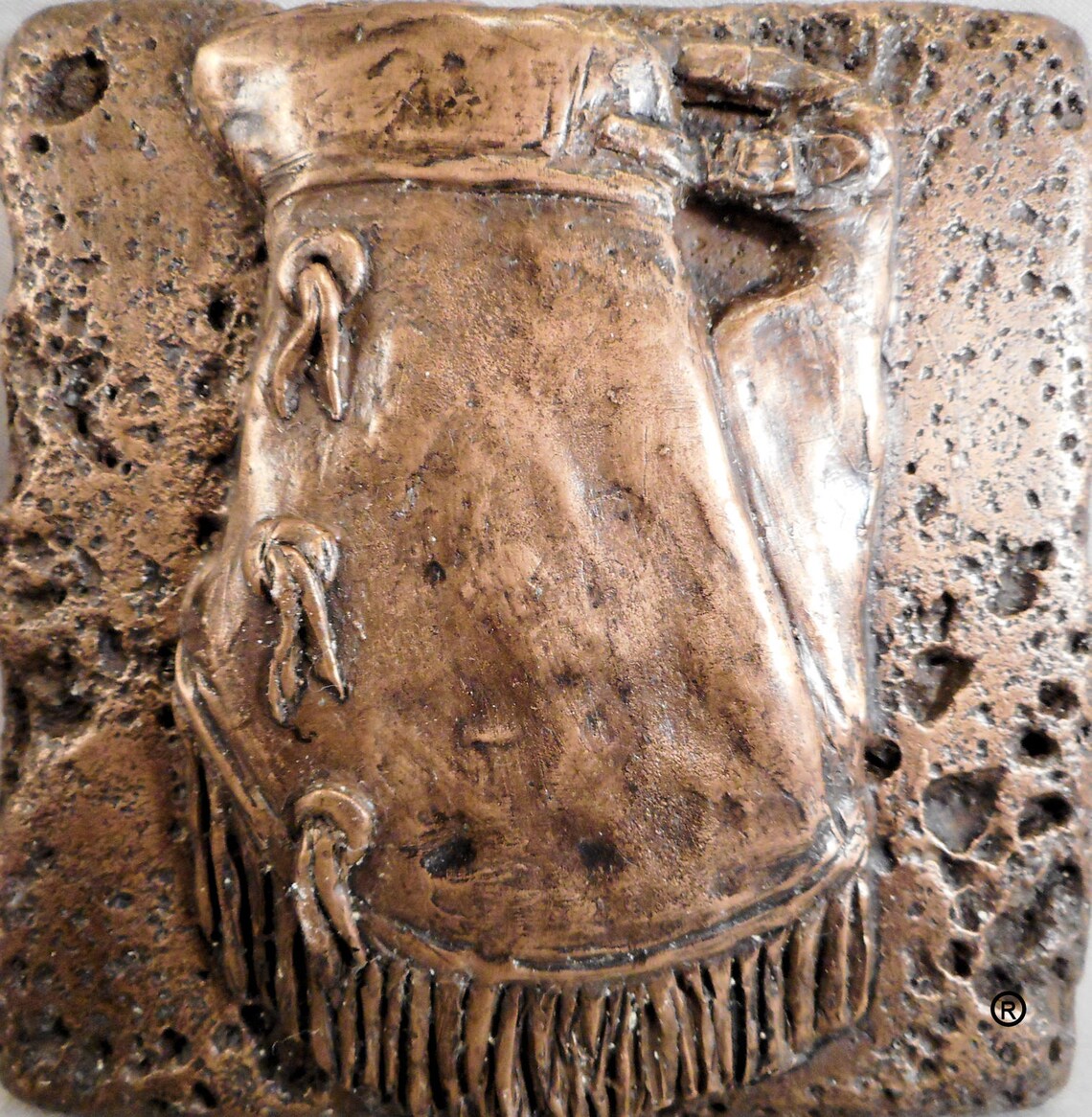 Western Bronze chaps 4 Inch X 4 Inch Decorative Metal Wall - Etsy