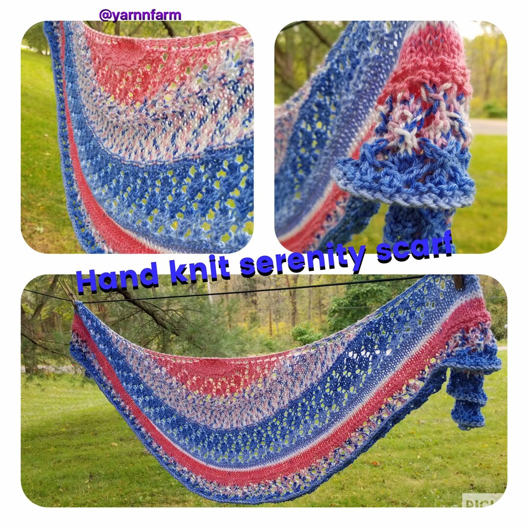 Beautiful Hand Knit Scarf, Serenity Scarf - Etsy
