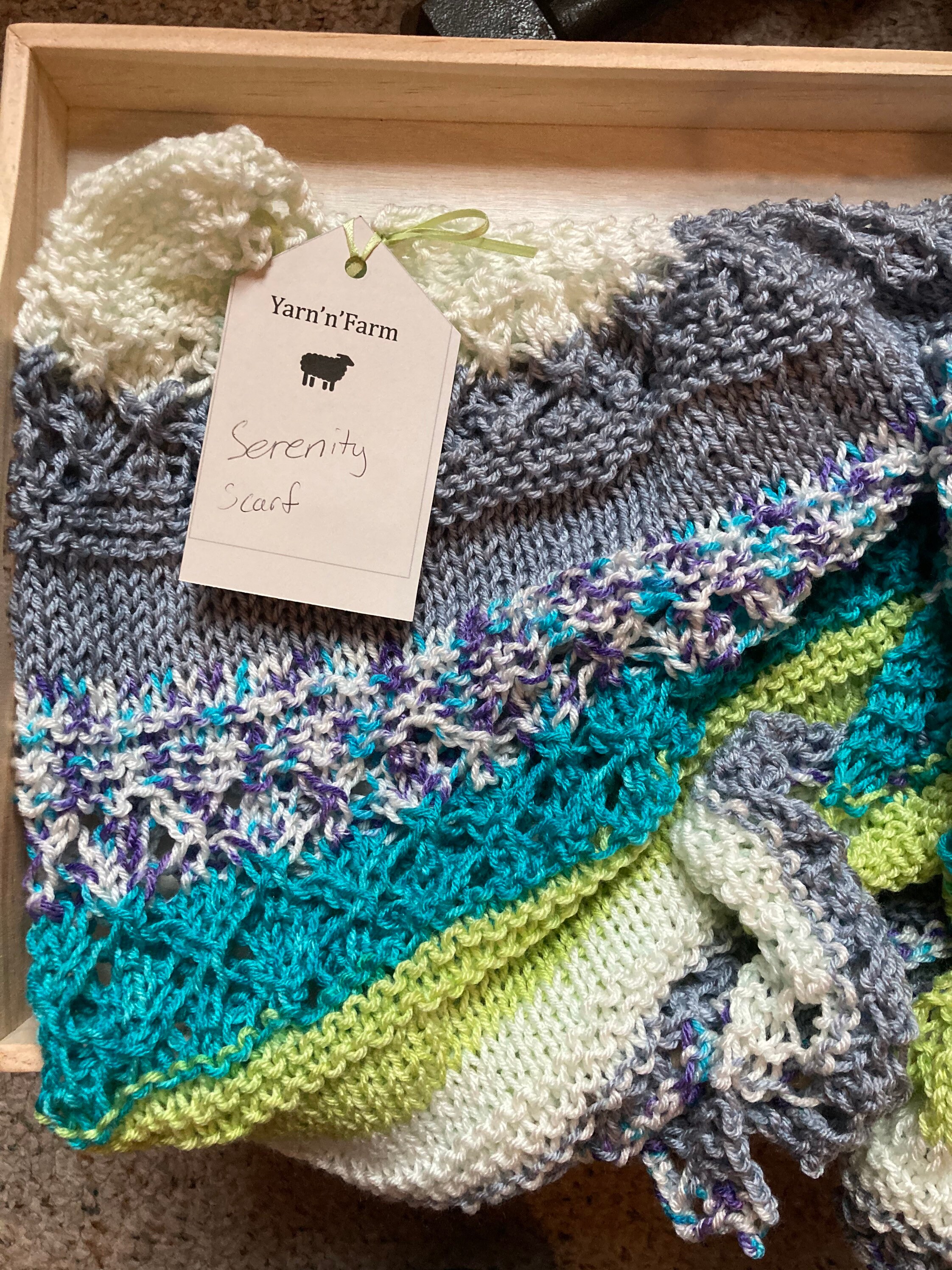 Beautiful Hand Knit Scarf, Serenity Scarf - Etsy