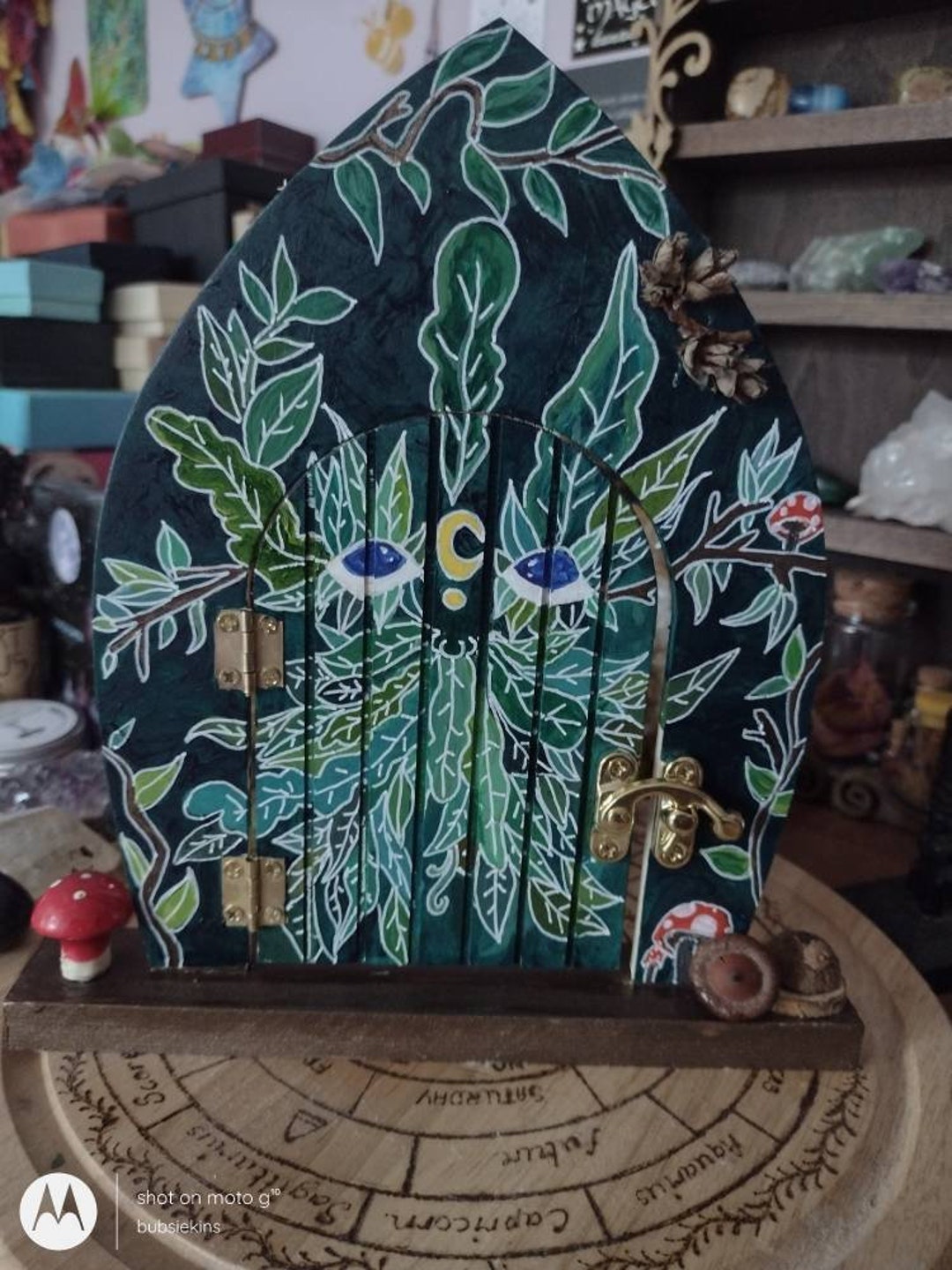 Green Man Fairy Door, Fae Door, Magic Doorway, Pagan, Wicca - Etsy