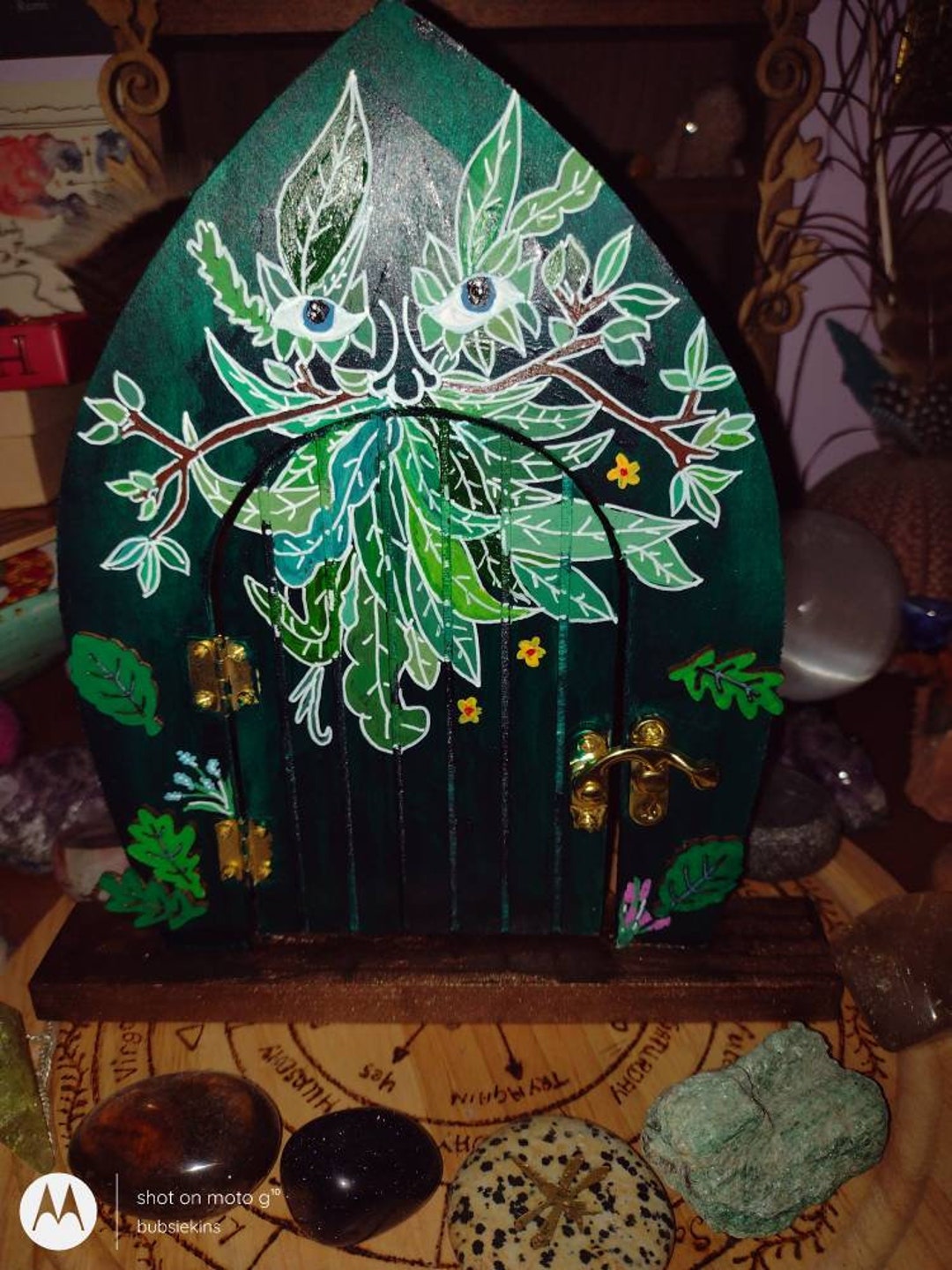 Green Man Fae Door, Fairy Door, Dryad, Jack of the Green, Fae, Magical ...