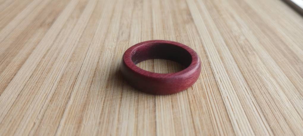 Purple Heart Wood Promise Ring Handmade - Etsy