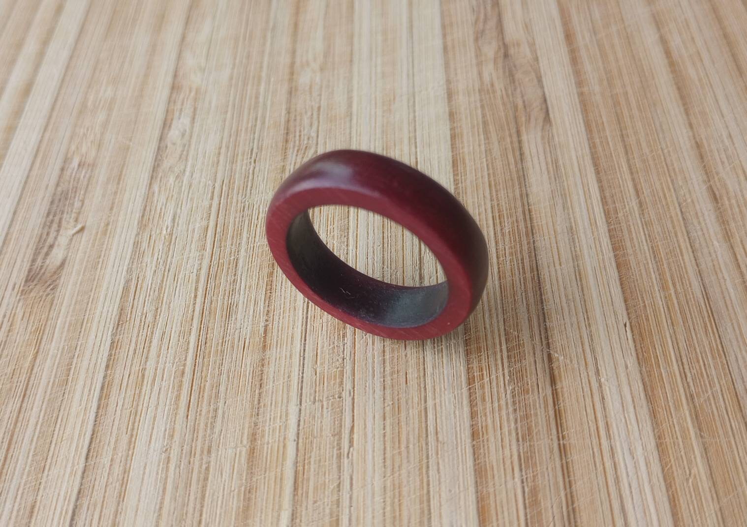 Purple Heart Wood Promise Ring Handmade - Etsy
