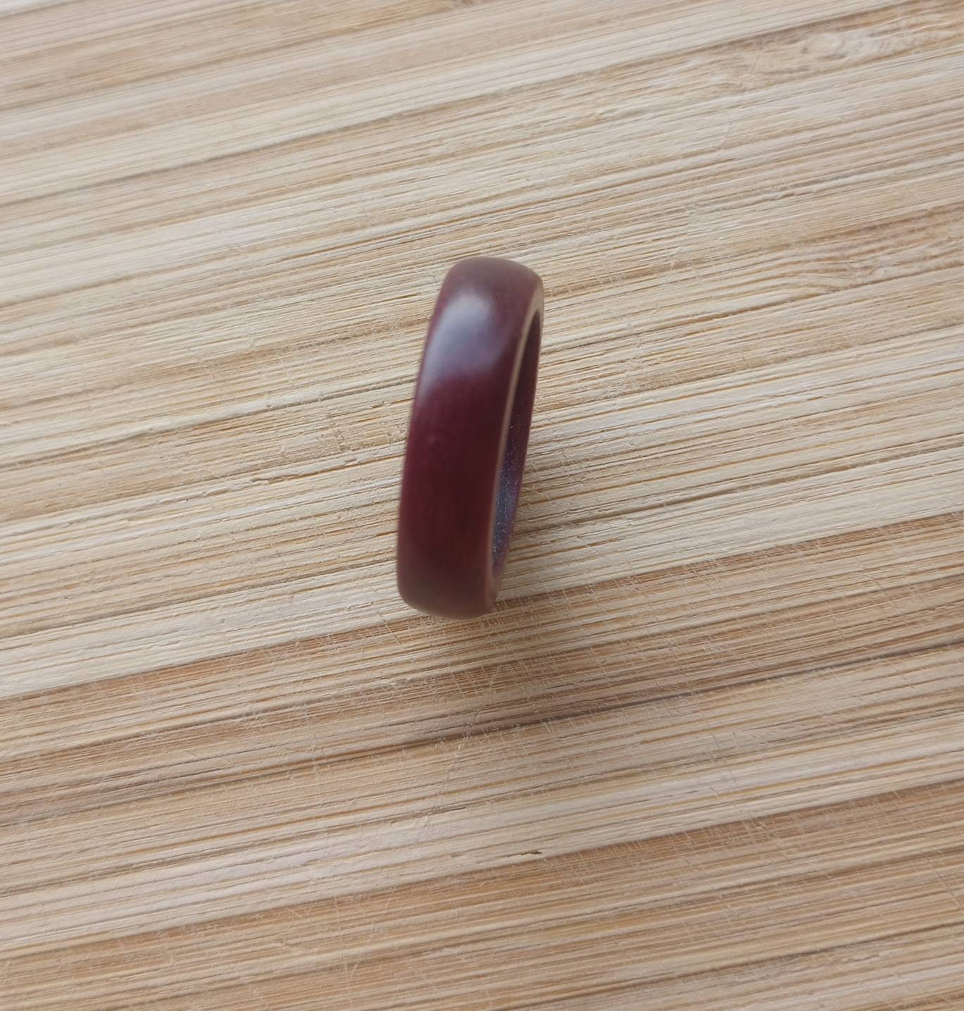 Purple Heart Wood Promise Ring Handmade - Etsy