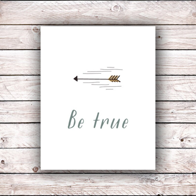 Be True Art Print Arrow Art Print Tribal art print | Etsy
