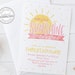 Our Little Sunshine Invitation, You Are My Sunshine First Birthday ...