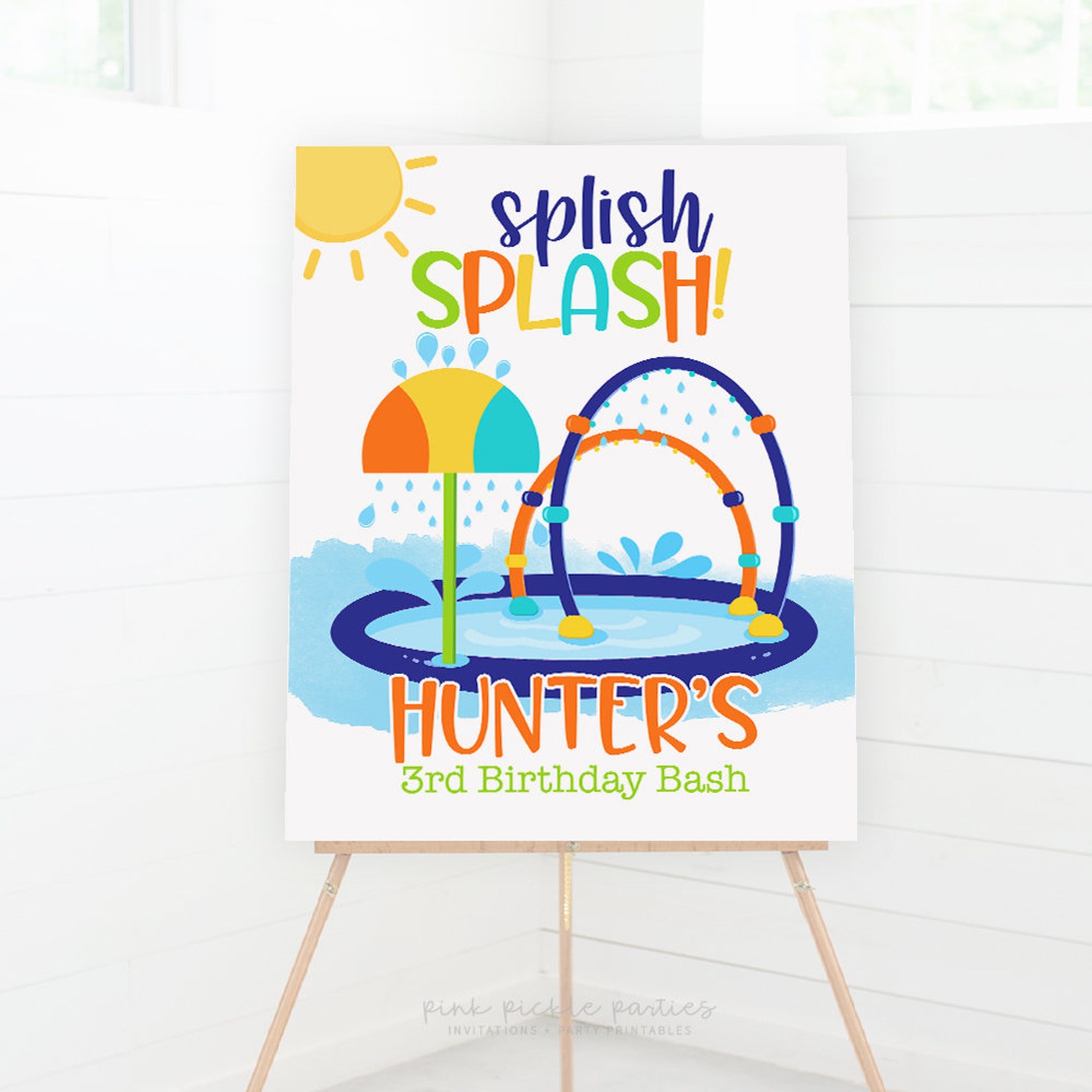 Editable Splash Pad Party Sign Splash Pad Party Sign Water | Etsy