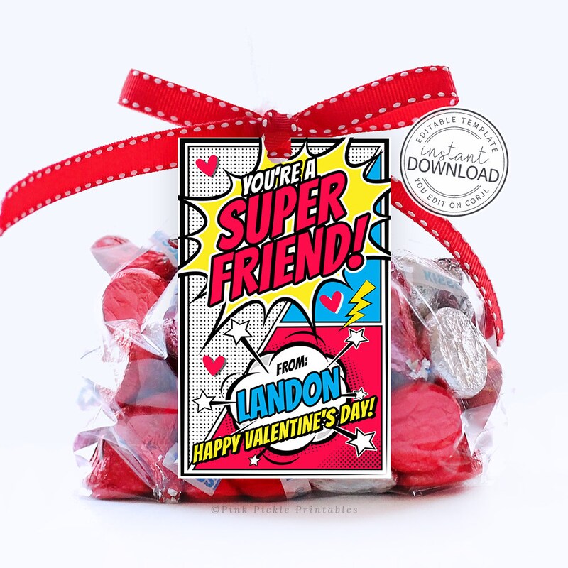 Superhero Valentine - Etsy