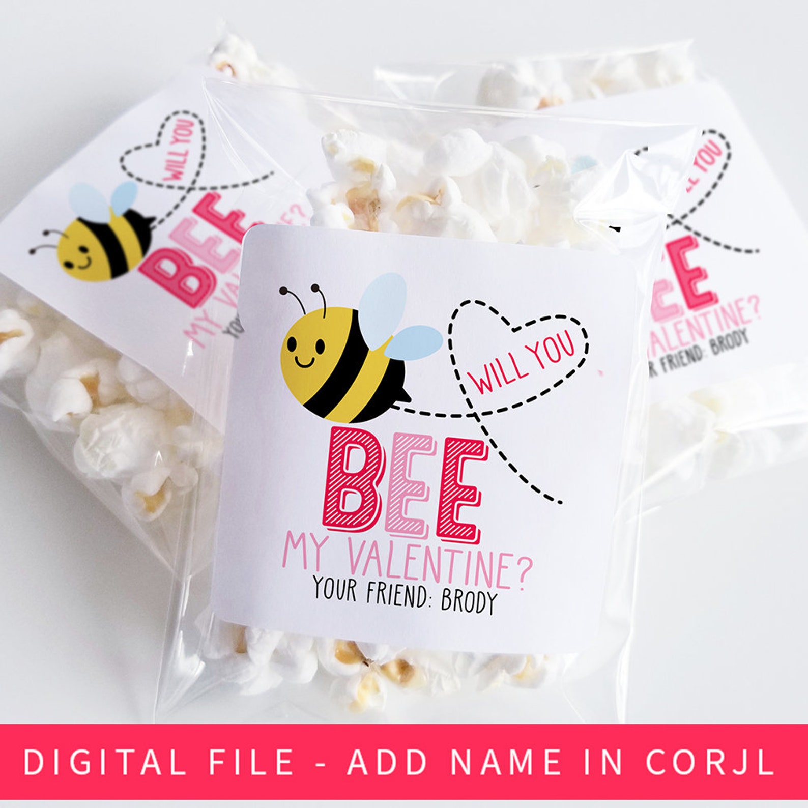 Printable Bee Mine Valentines Day Tag, Bumble Bee Valentine Exchange ...
