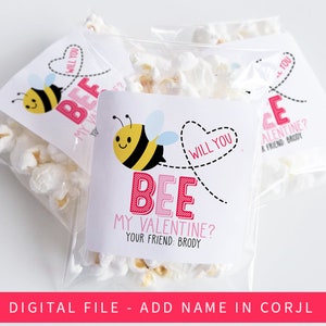 Printable Bee Mine Valentines Day Tag, Bumble Bee Valentine Exchange ...