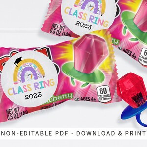 Printable Class Ring Sticker Kindergarten Class Ring Sticker - Etsy