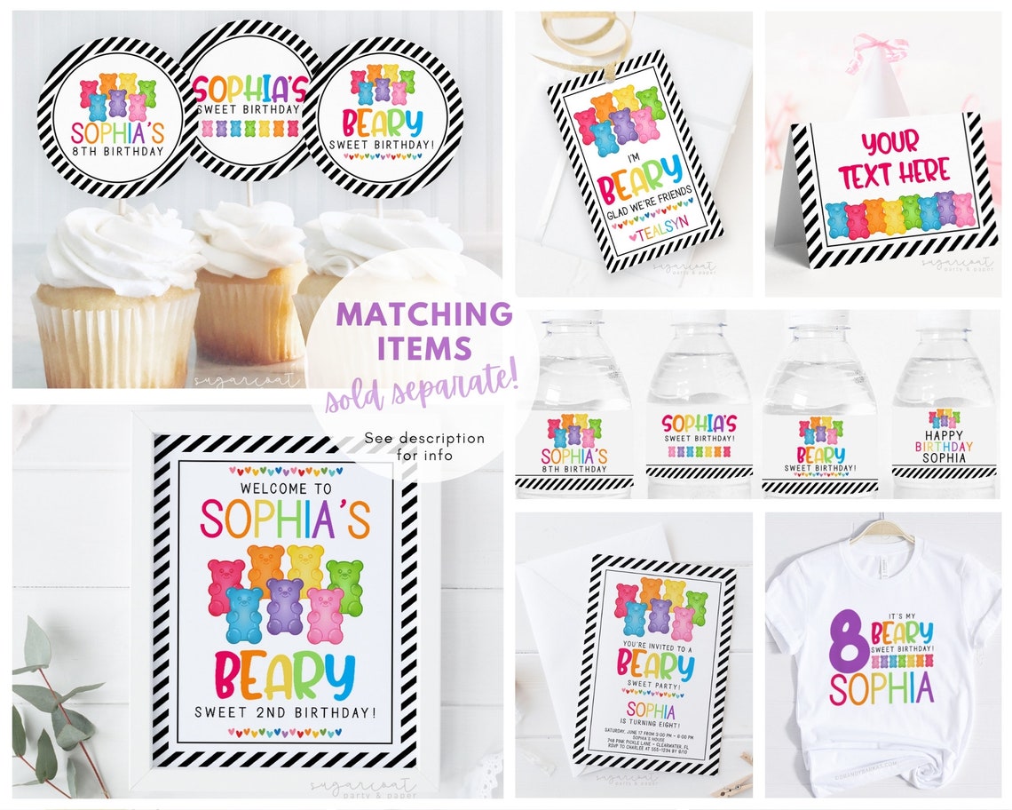 Gummy Bear Birthday Party Welcome Sign Gummy Bear Party | Etsy