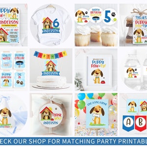 Editable Puppy Birthday Party Printable Package, Puppy Adoption Party ...