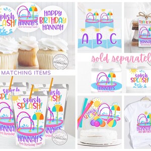 Printable Splash Pad Cake Topper, Splash Park Cake Topper, Spray Park ...