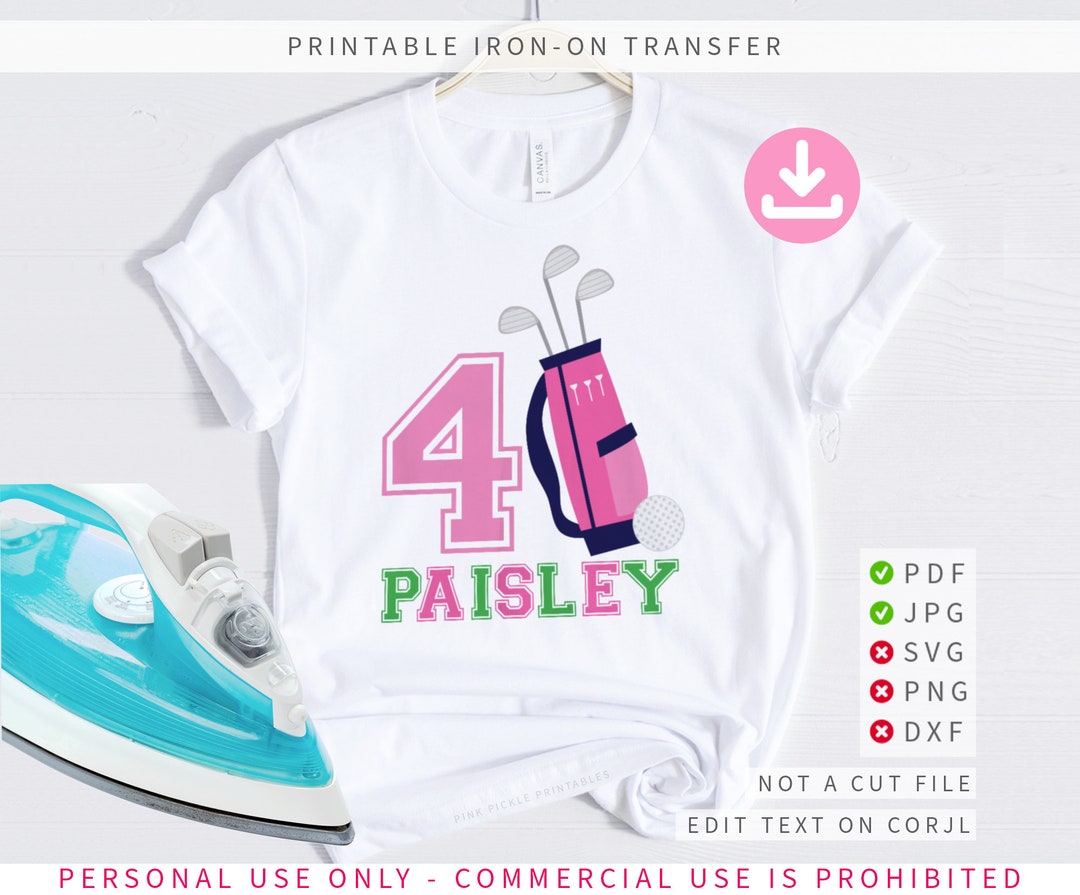 Golf Shirt, T Shirt Iron on Transfer, Golf Birthday Shirt Design, Golf ...