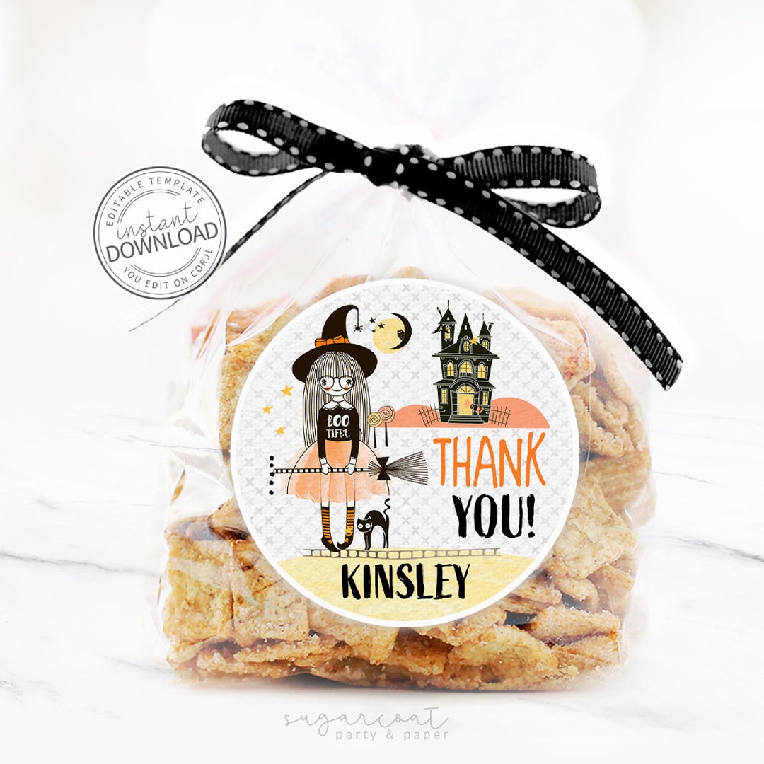 Witch Favor Tags, Halloween Favor Tags, Halloween Tags, Halloween Party ...