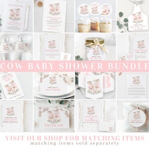 Cow Ear Tag Baby Shower Thank You Tags, Thank Moo for Coming, Cow Thank ...