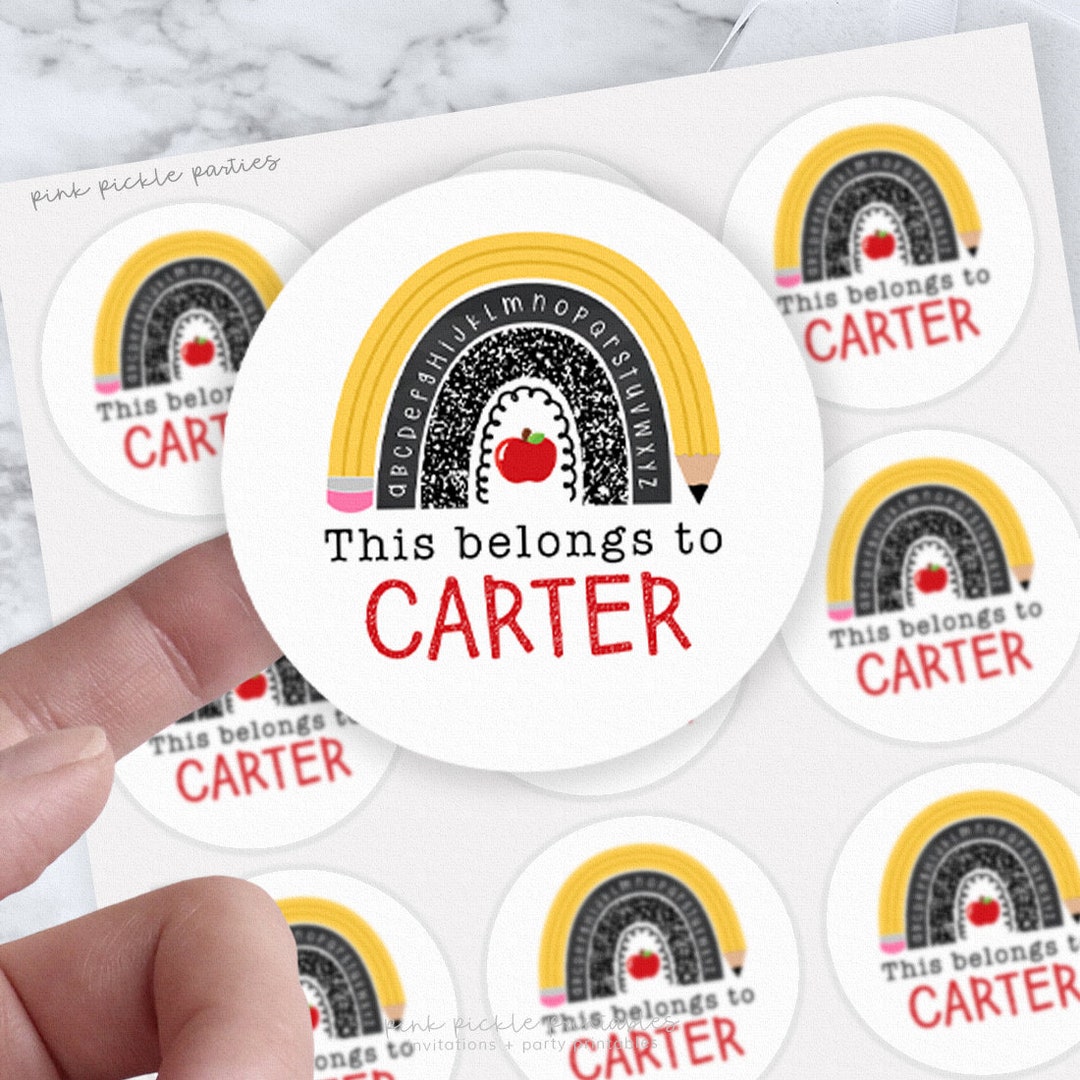 Printable This Belongs to Stickers for Kids, Editable This Belongs to ...