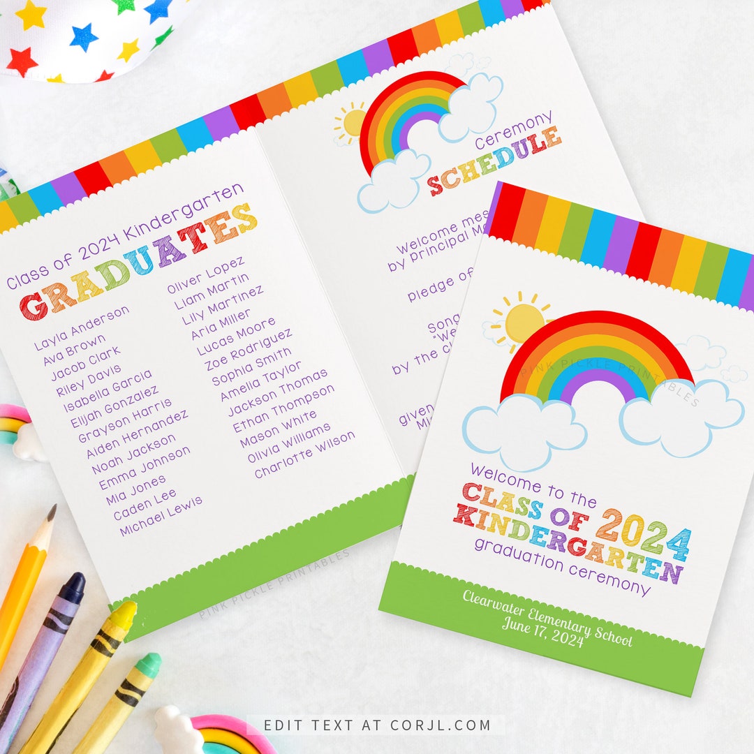 Graduation Program for Kindergarten, Preschool Graduation Program ...