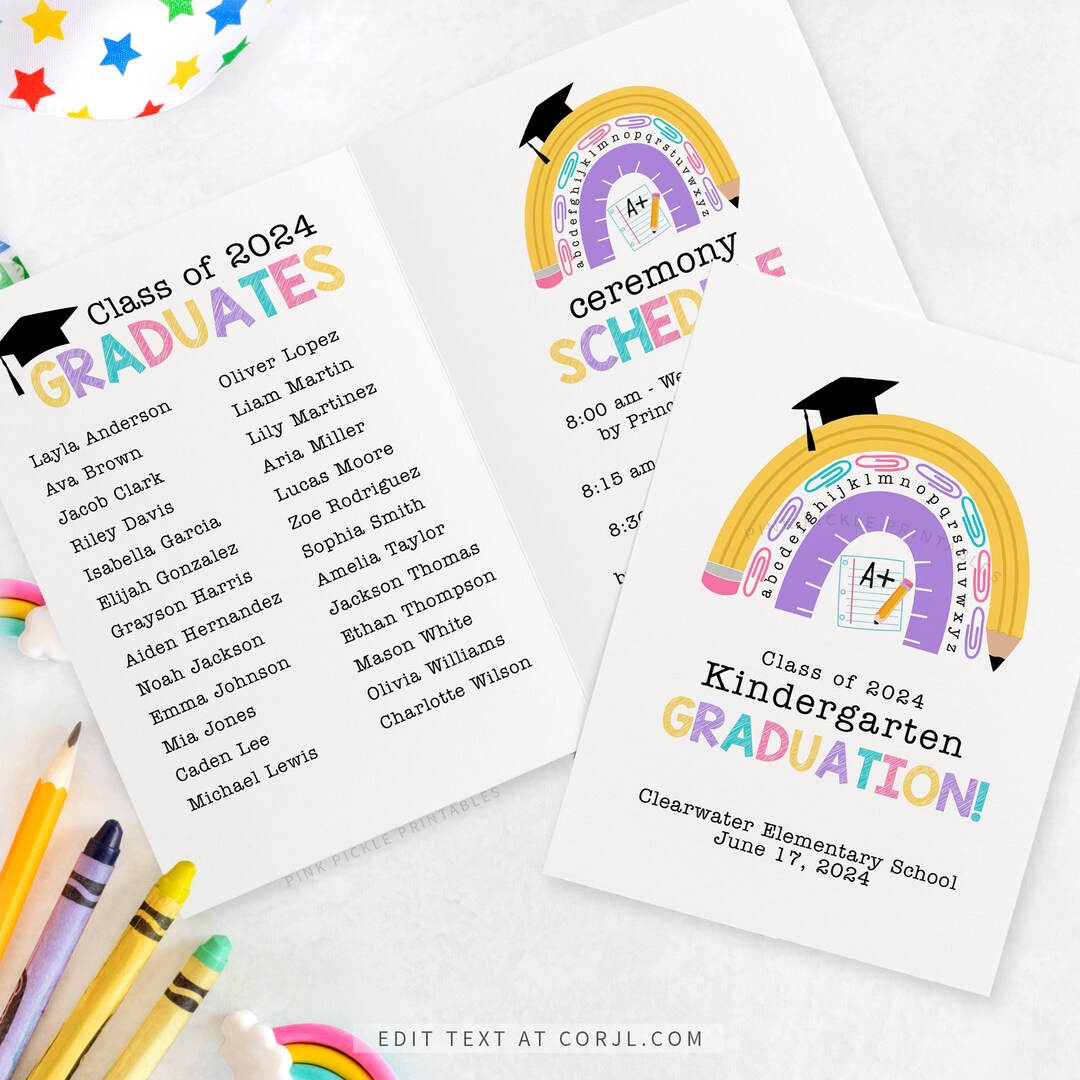 Graduation Program for Kindergarten, Preschool Graduation Program ...