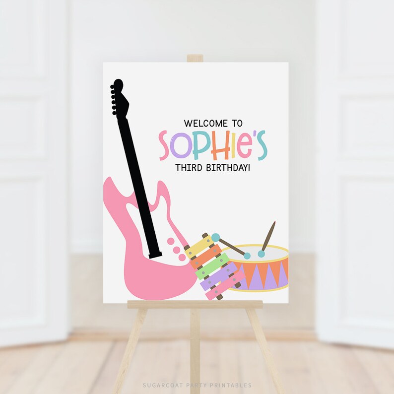 Editable Music Birthday Party Sign Printable Music Party - Etsy