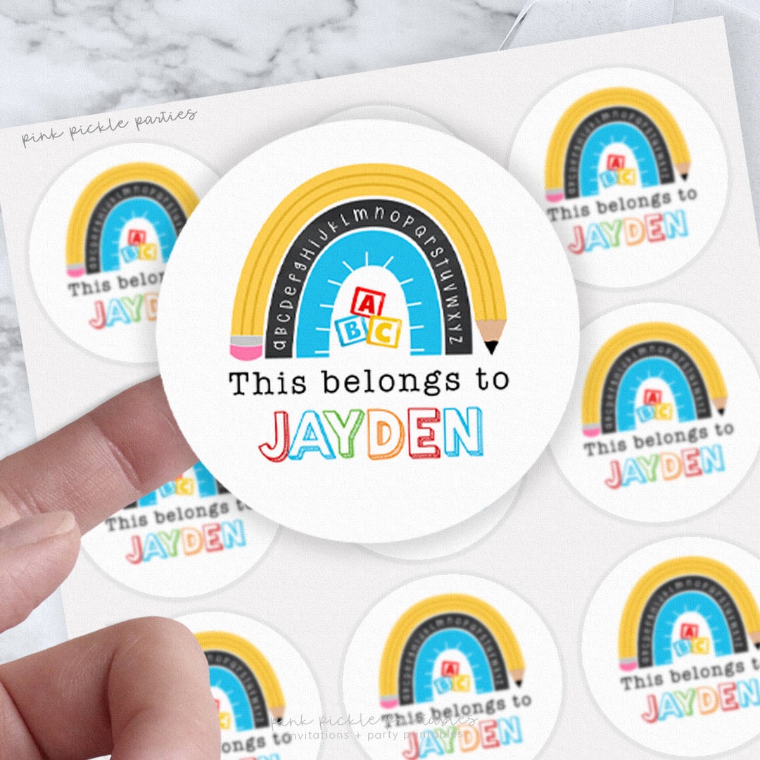 Printable This Belongs to Stickers for Kids, Editable This Belongs to ...