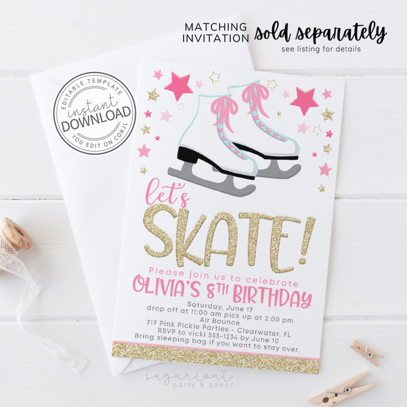 Editable Ice Skating Favor Tag Ice Skating Birthday Favor - Etsy