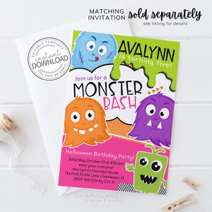 Halloween Gift Tags, Halloween Party, Halloween Favor Tags, Monster ...