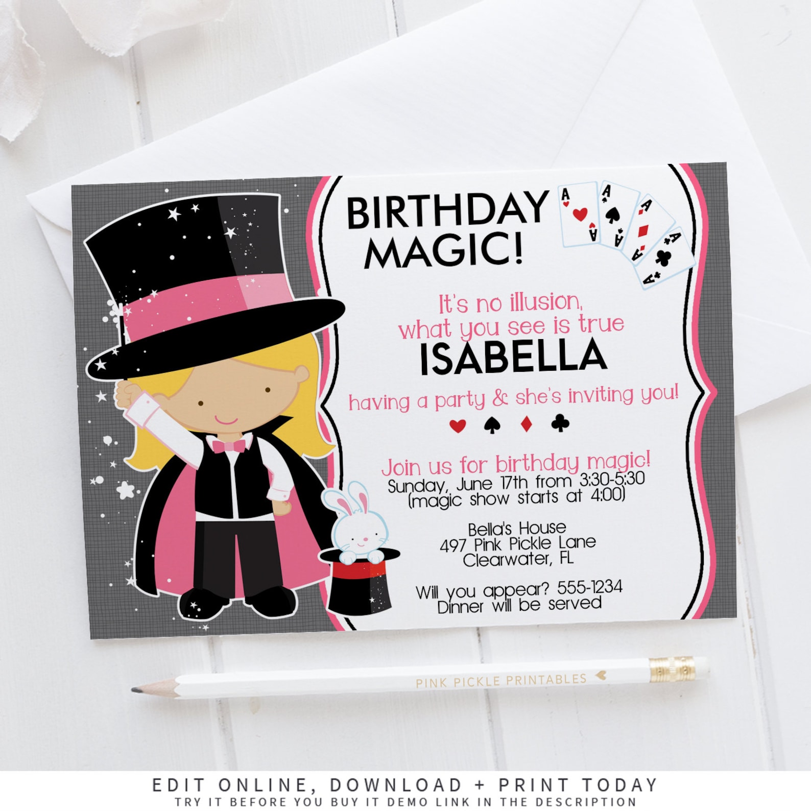 Magic Invitation Magic Birthday Party Magic Party - Etsy