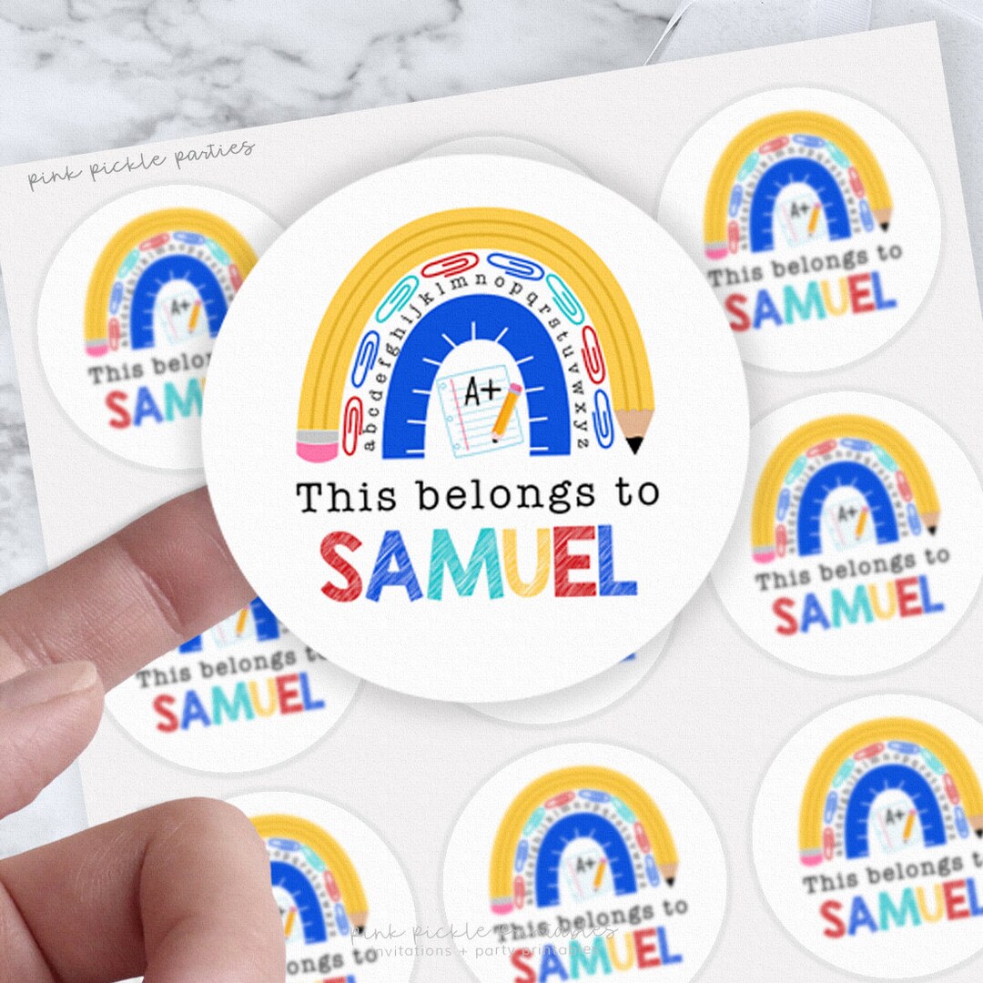 Printable This Belongs to Stickers for Kids, Editable This Belongs to ...