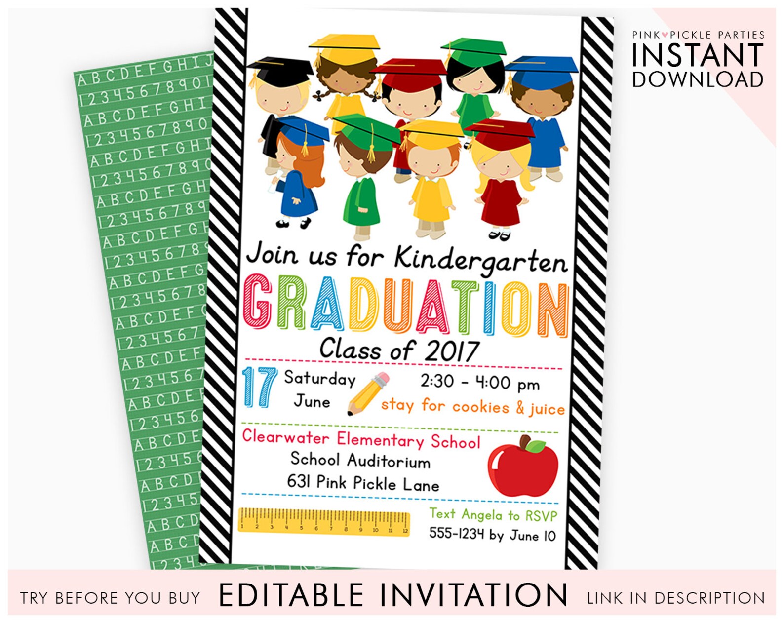 Preschool Graduation Invitation Preschool Invitation | Etsy