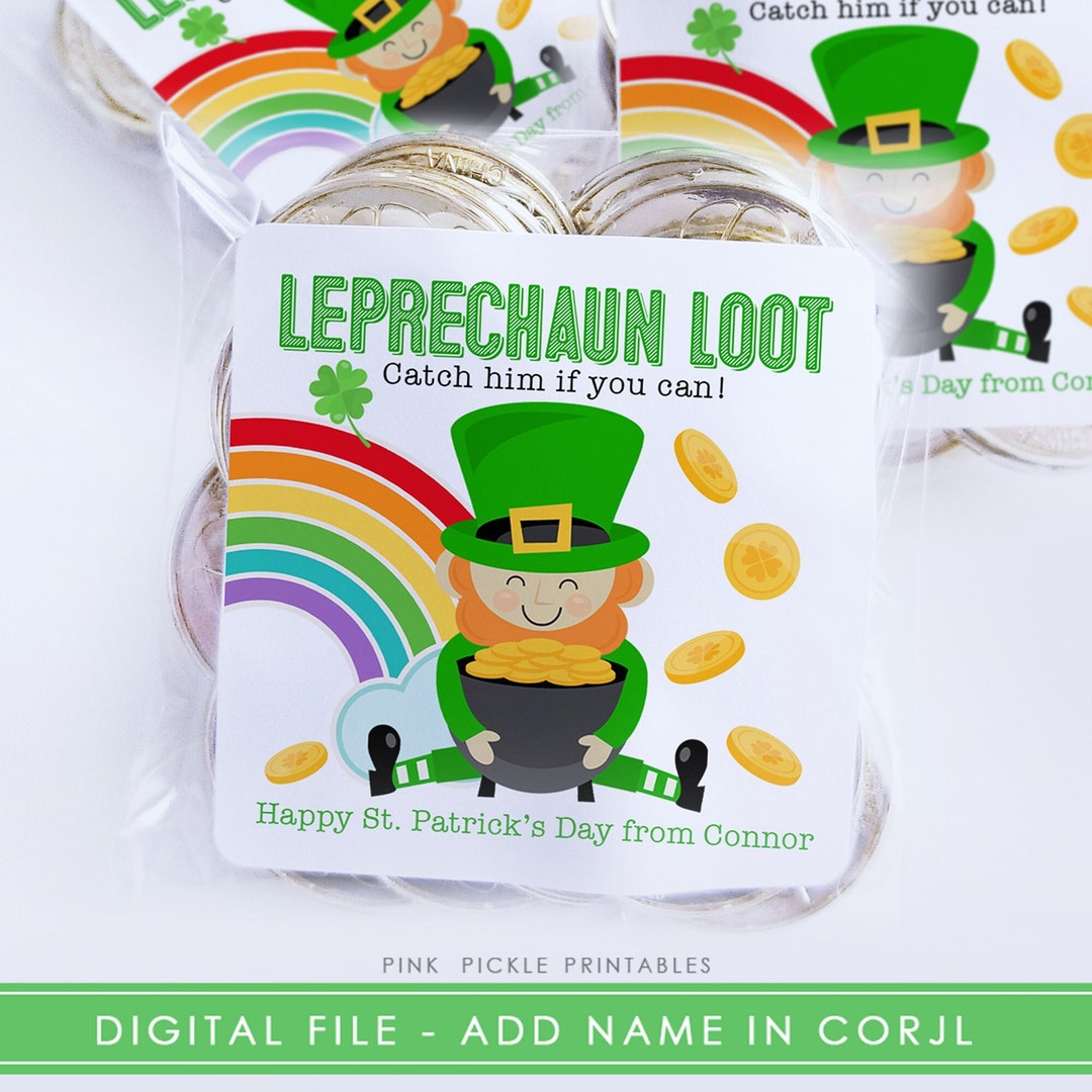 Editable St Patricks Day Tags, Leprechaun Loot Tag, Kids St Patricks ...