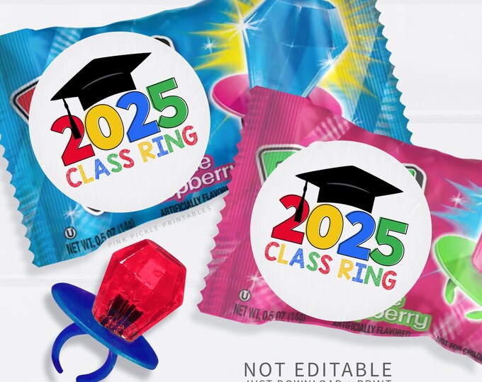 Printable Preschool Class Ring Sticker, Prek Graduation Gift Tags, Pre ...