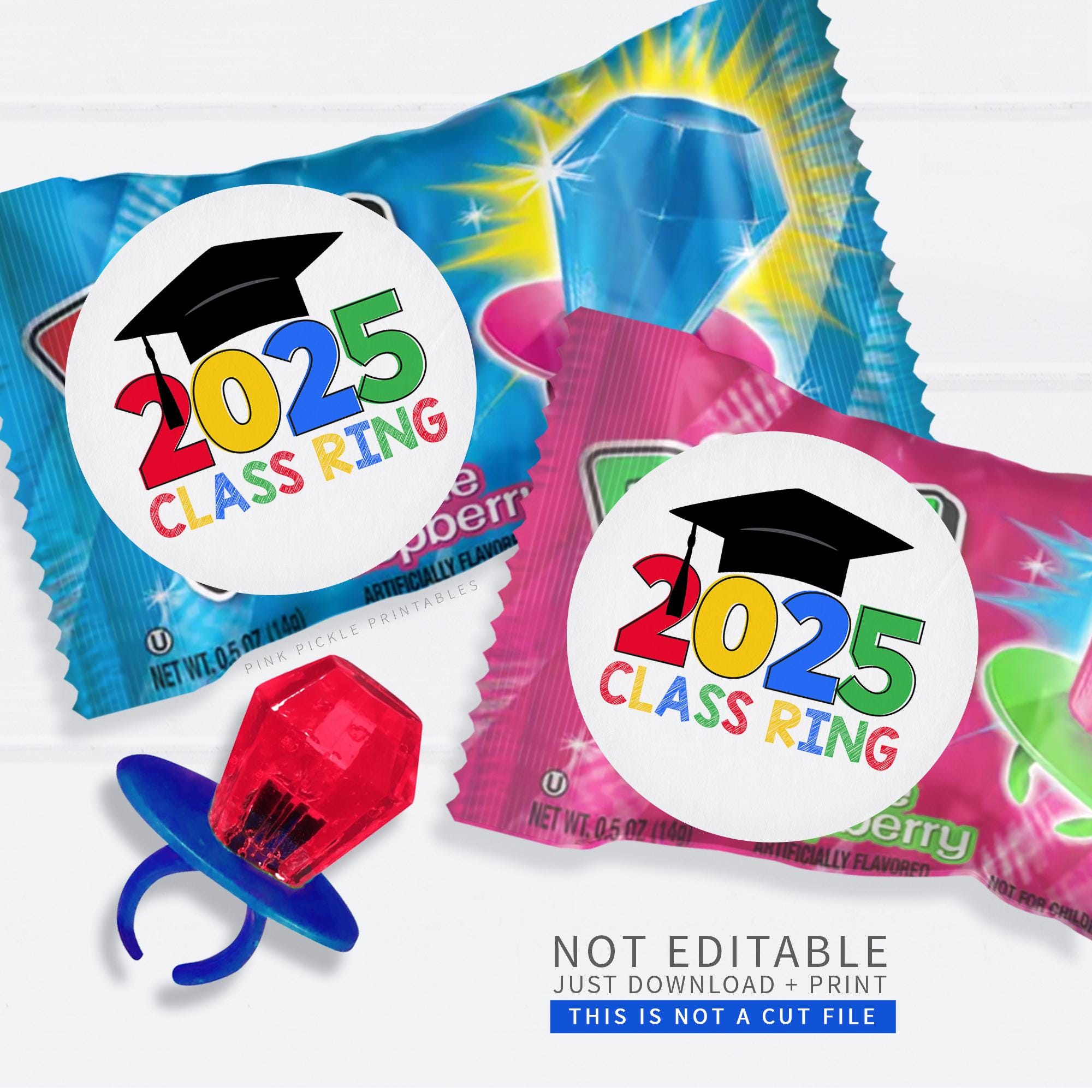 Printable Class Ring Stickers for Ring Pop, Kindergarten Class Ring ...