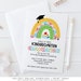 Preschool Graduation Invitation School Rainbow Invitation - Etsy