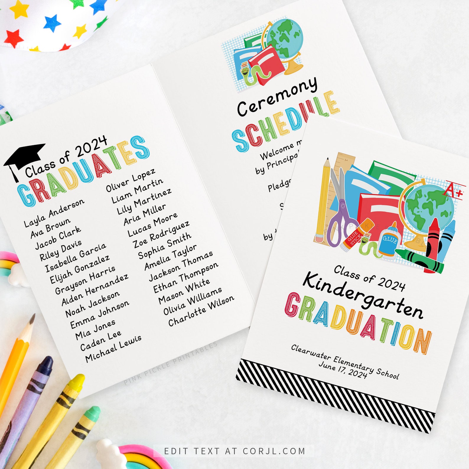Graduation Program for Kindergarten, Preschool Graduation Program ...