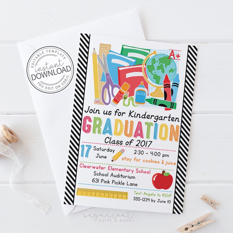 Preschool Graduation Invitation Preschool Invitation - Etsy