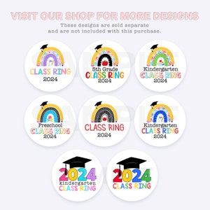 Printable Class Ring Stickers for Ring Pop, Preschool Class Ring ...