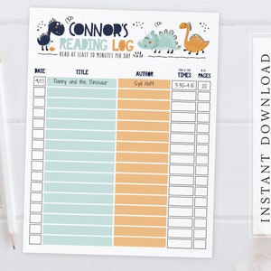Editable Reading Log Printable. Reading Tracker Worksheets for ...
