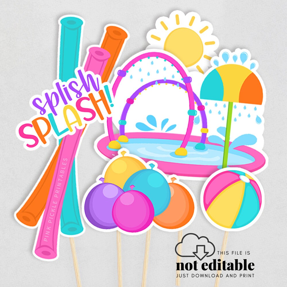 Printable Splash Pad Cake Topper Splash Park Cake Topper - Etsy Hong Kong