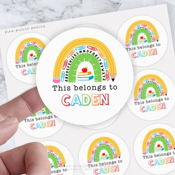 Printable This Belongs to Stickers for Kids Editable This - Etsy