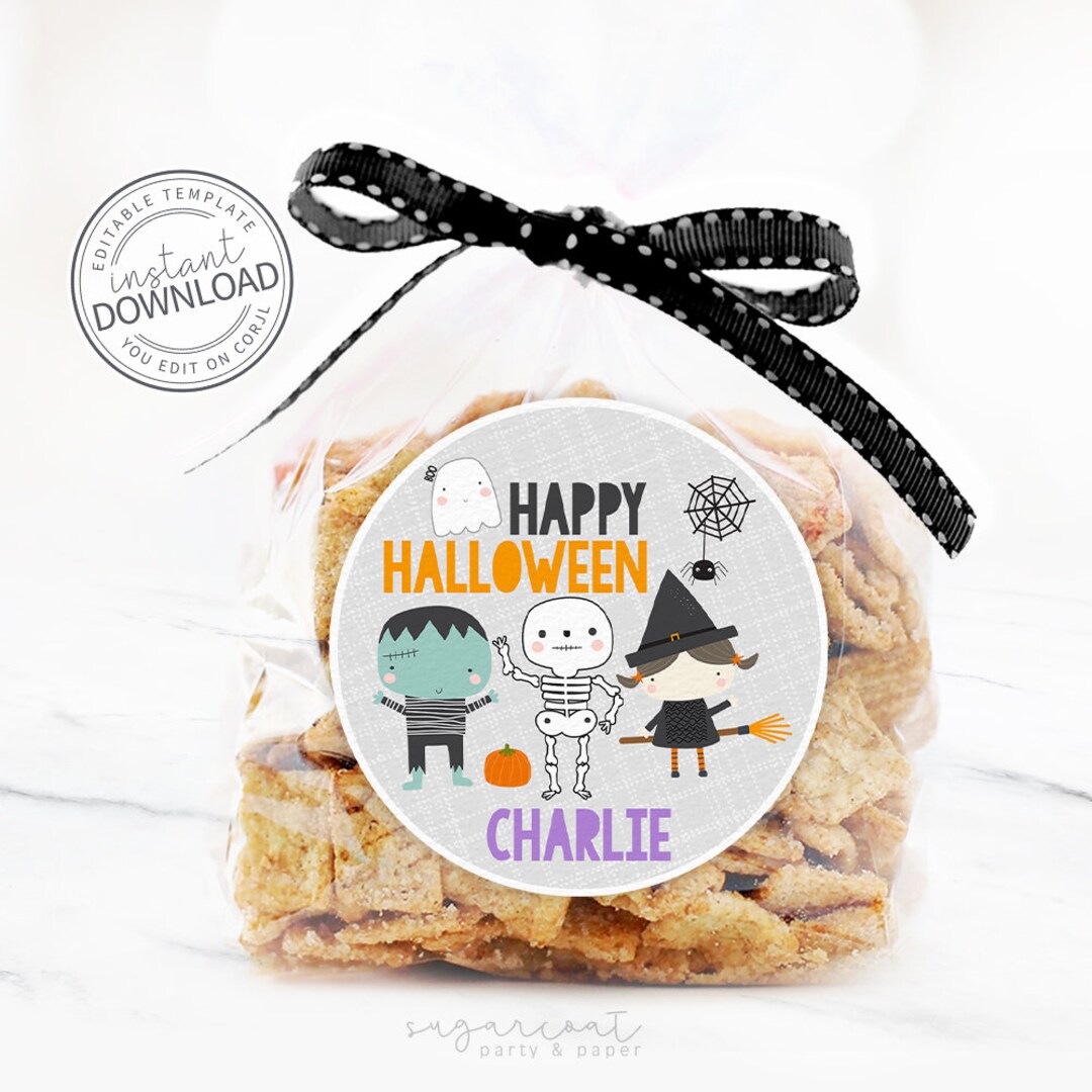 Halloween Favor Tags, Skeleton Favor Tags, Halloween Tags, Halloween ...