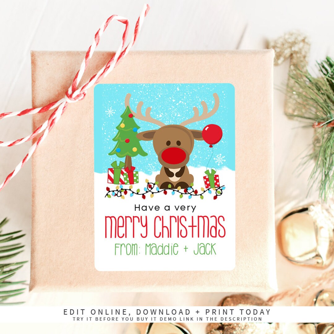 Printable Christmas Tags, Christmas Tags, Christmas Gift Tags, Custom ...