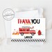 Fire Truck Note Cards, Fireman Thank You Card, Firefighter Thank You ...